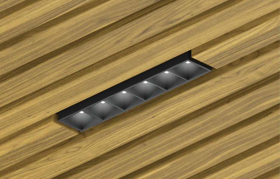 Micro MDG-UA LED Downlights For WoodWorks® Linear Tegular Horizontal ...