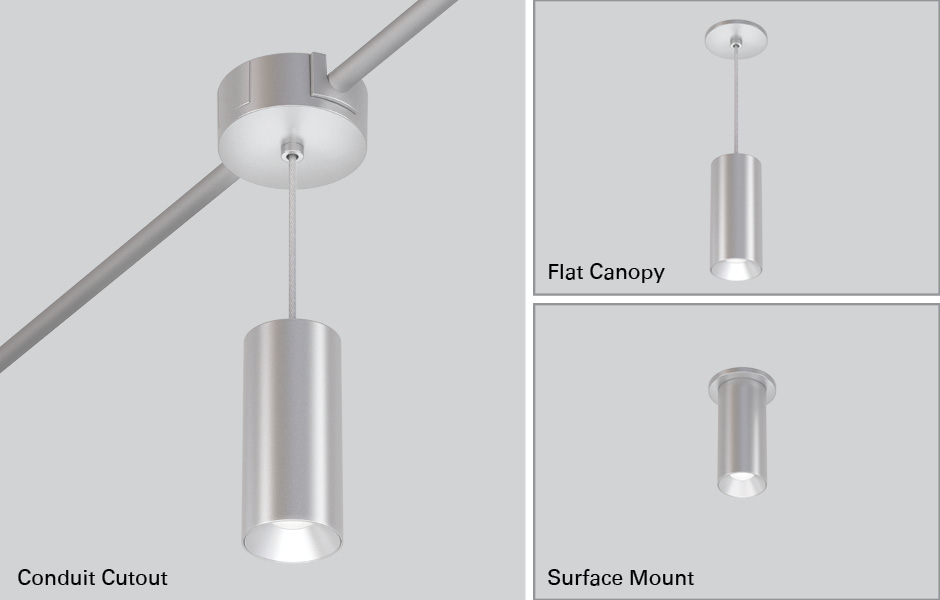 3 Inch Aperture Round LED Cylinder Downlight, 10" Length | BeveLED Mini ...