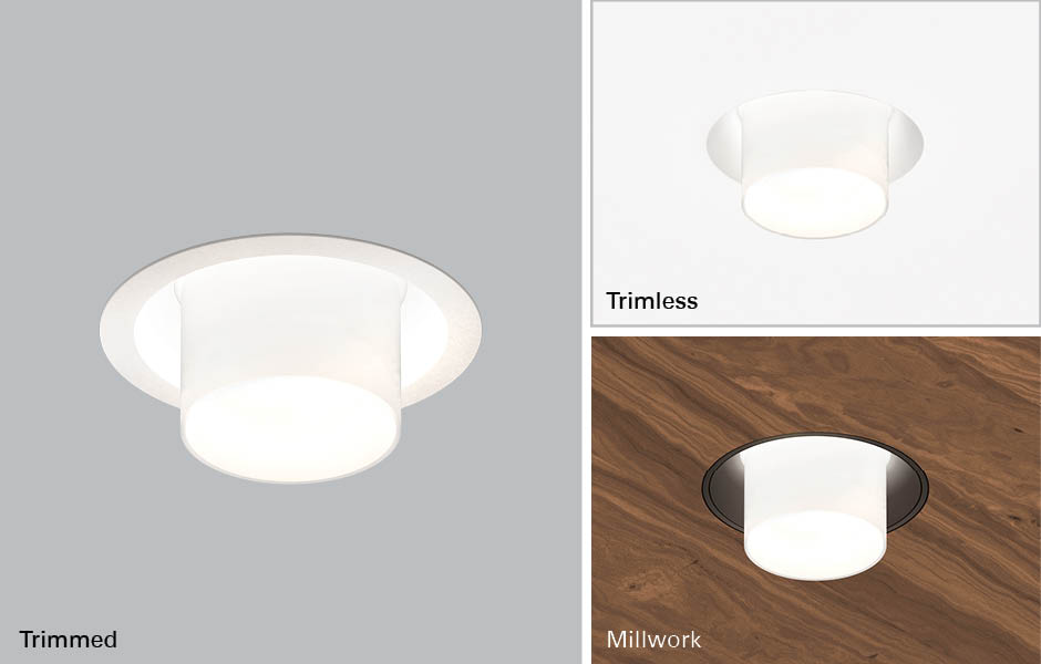 Decorative Glass 4in Round Recessed LED Downlights | BeveLED 2.2 ...