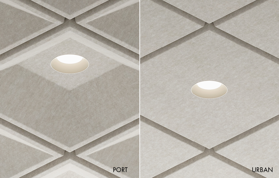 4.5" Round LED Adjustable Downlights for Turf Acoustical Ceiling Tiles ...